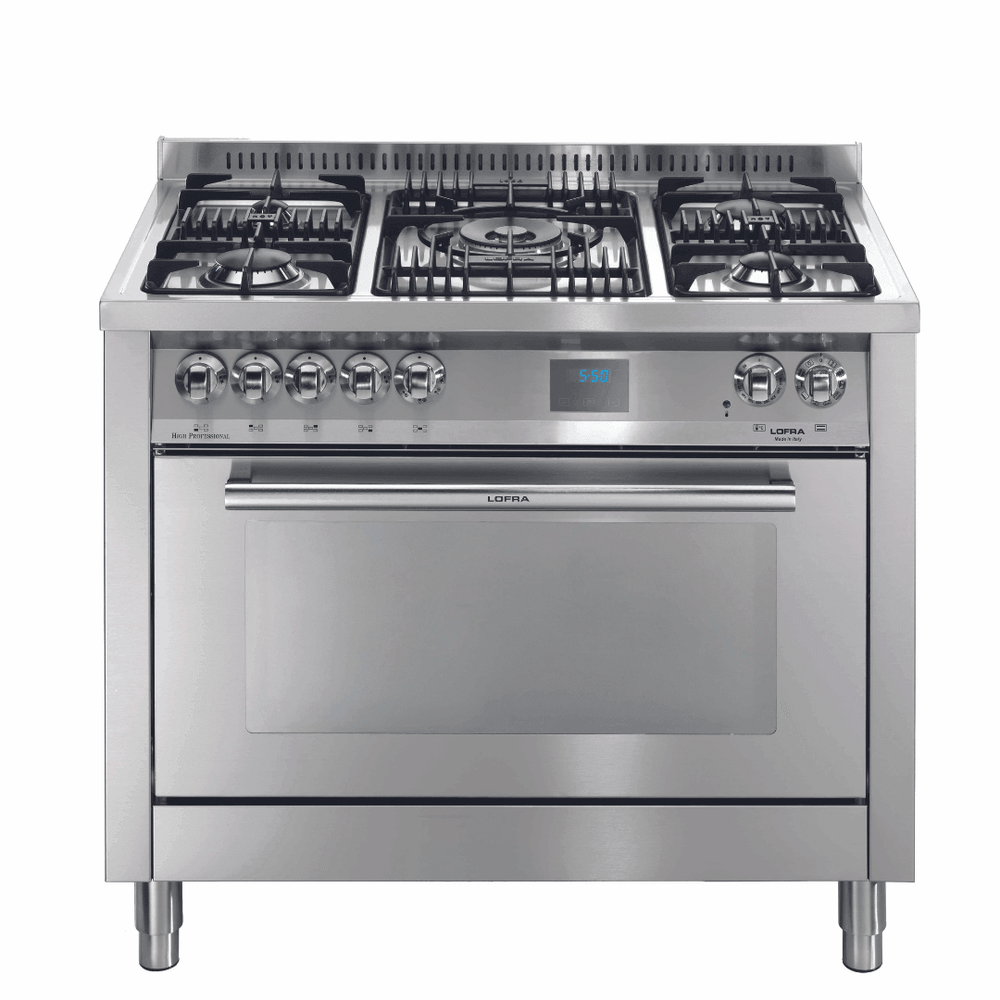 Professional 100 cm Dual Fuel Range Cooker - Stainless Steel