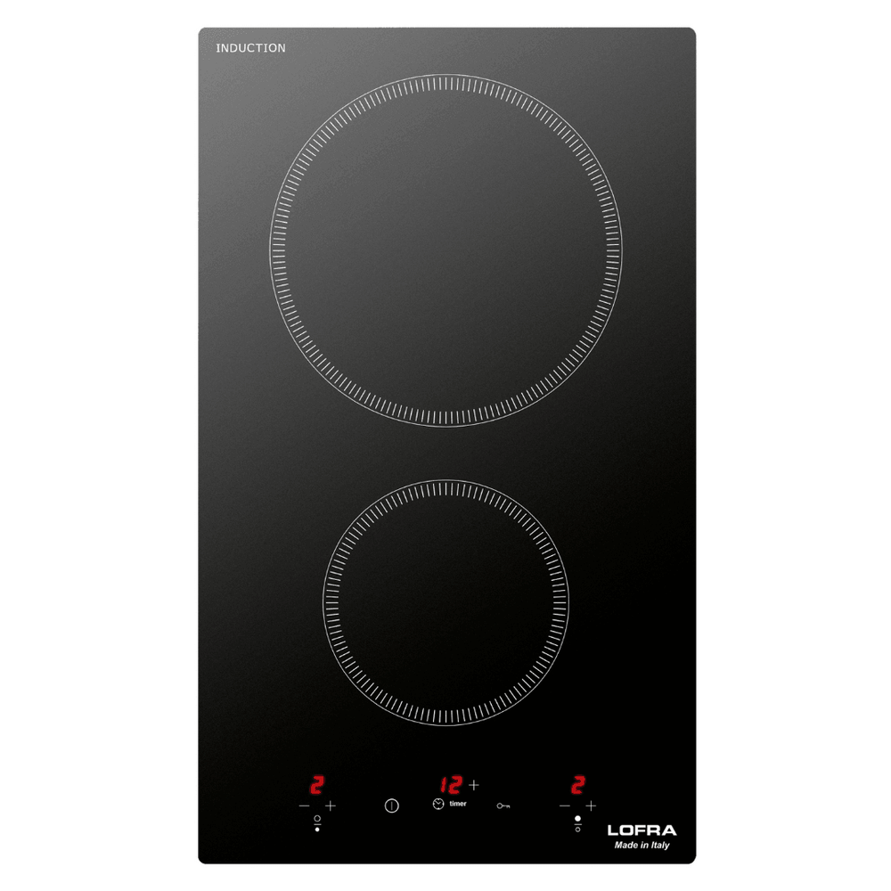 Professional Induction Glass Hob 30 cm - Luna - Black Glass