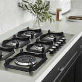 Professional Stainless Steel Hob 90 cm - Plutone - Stainless Steel